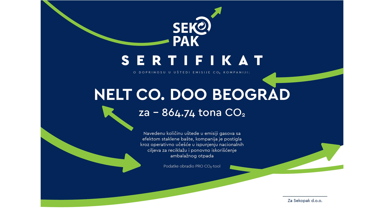 Uspešna saradnja sa Sekopakom u uštedi emisije CO2, četvrtu godinu ...