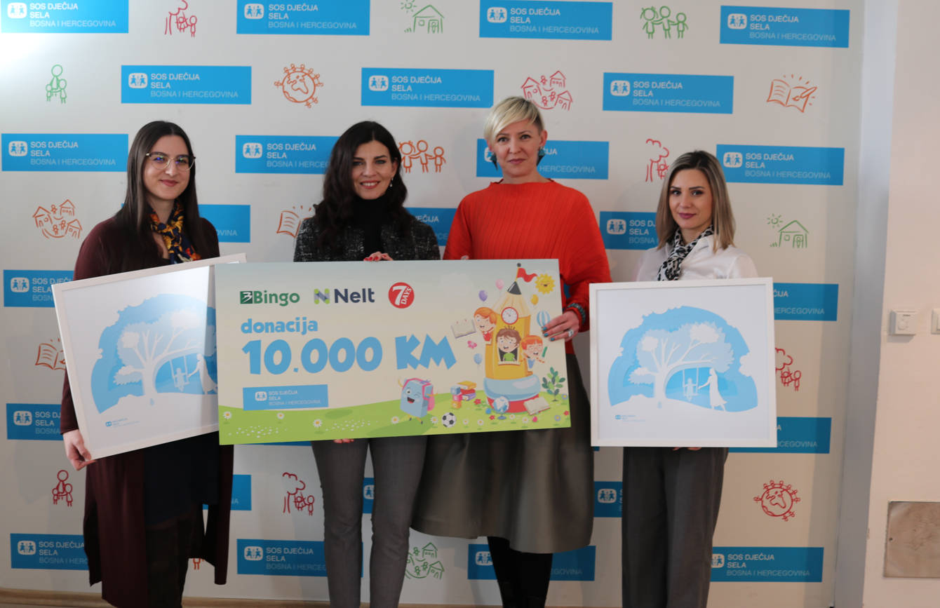 Nelt Bosnia and Herzegovina and Bingo Donated BAM 10,000 to SOS Children's Villages | NELT